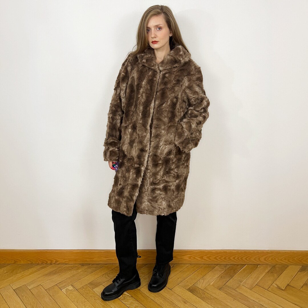 Vintage Faux Fur Coat, French Winter Coat - Etsy