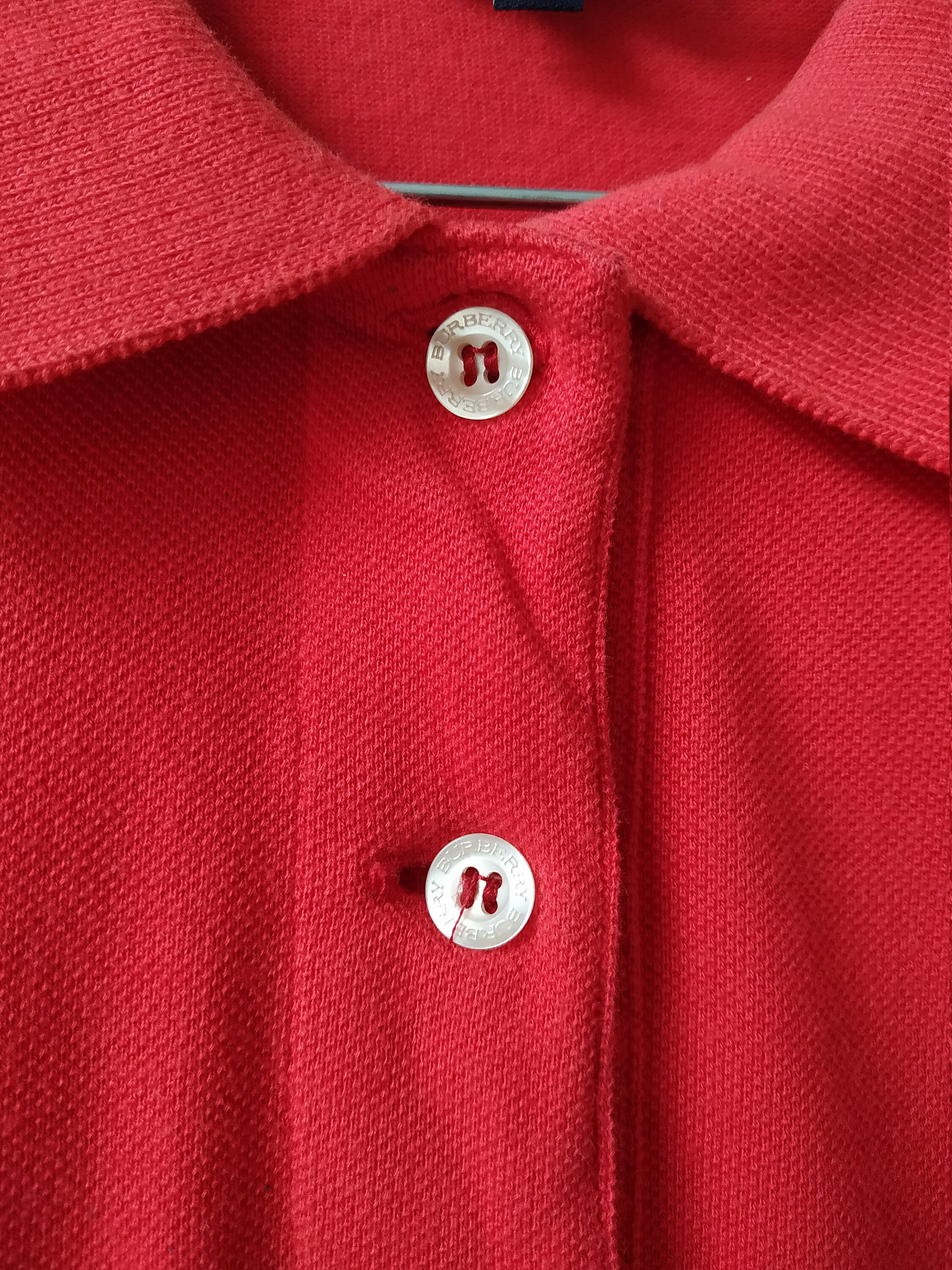Vintage BURBERRY Polo Shirt Red Men's Polo Top | Etsy