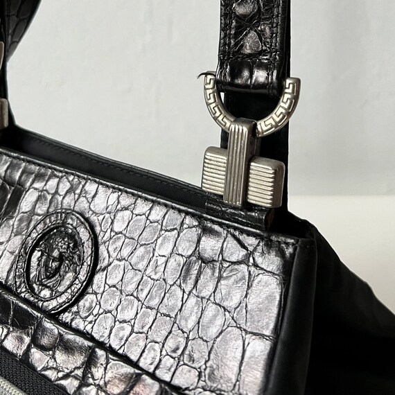 Vintage Gianni VERSACE bag, Black Versace Medusa nylo… - Gem