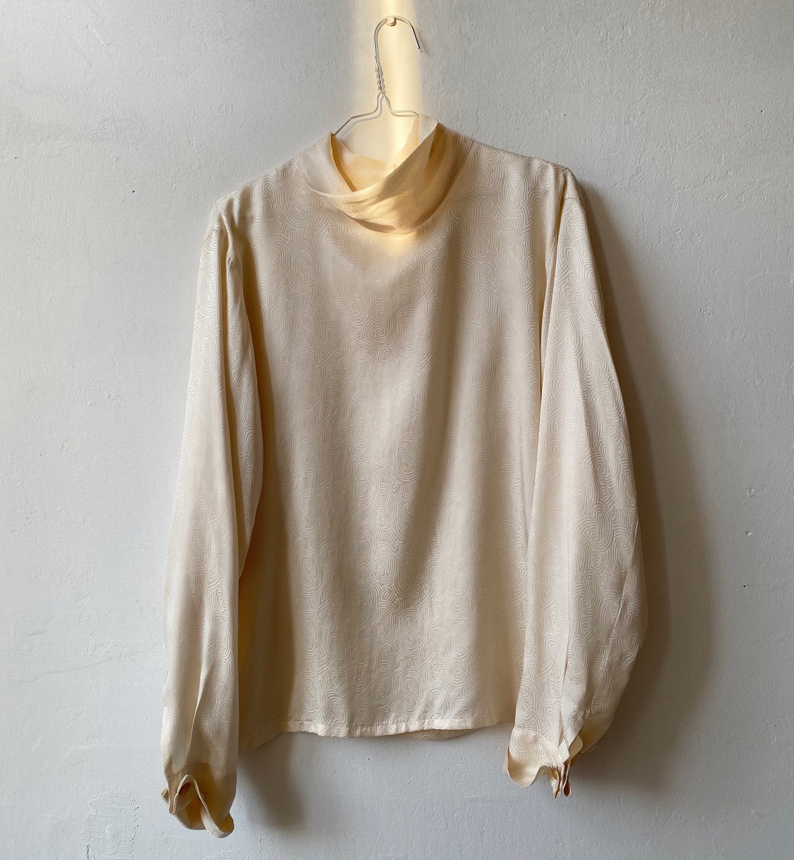 Vintage Pierre BALMAIN Blouse White Silk Blouse | Etsy