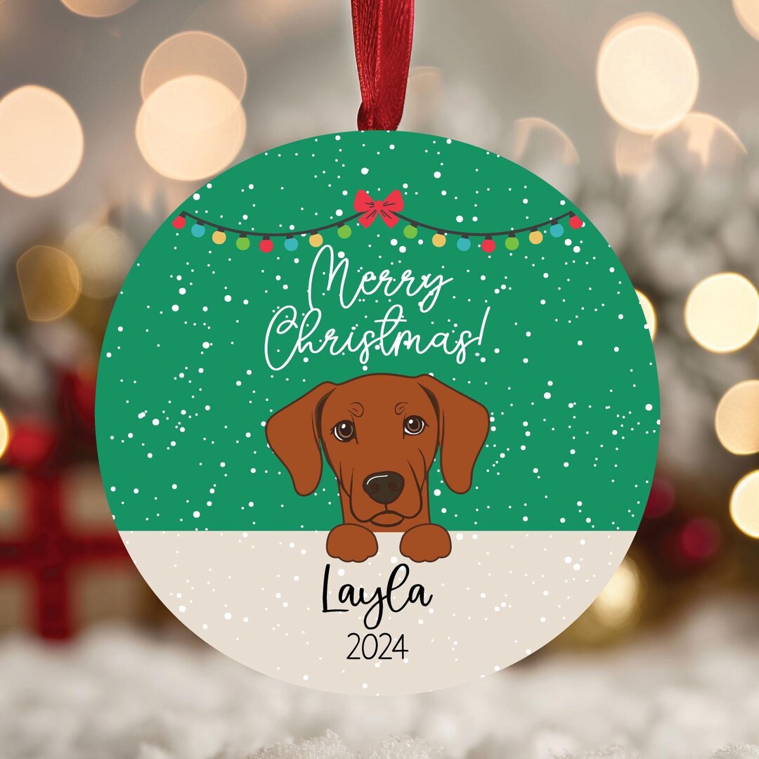 Rhodesian Ridgeback Christmas Ornament / Personalized Dog Mom Dad Gift ...