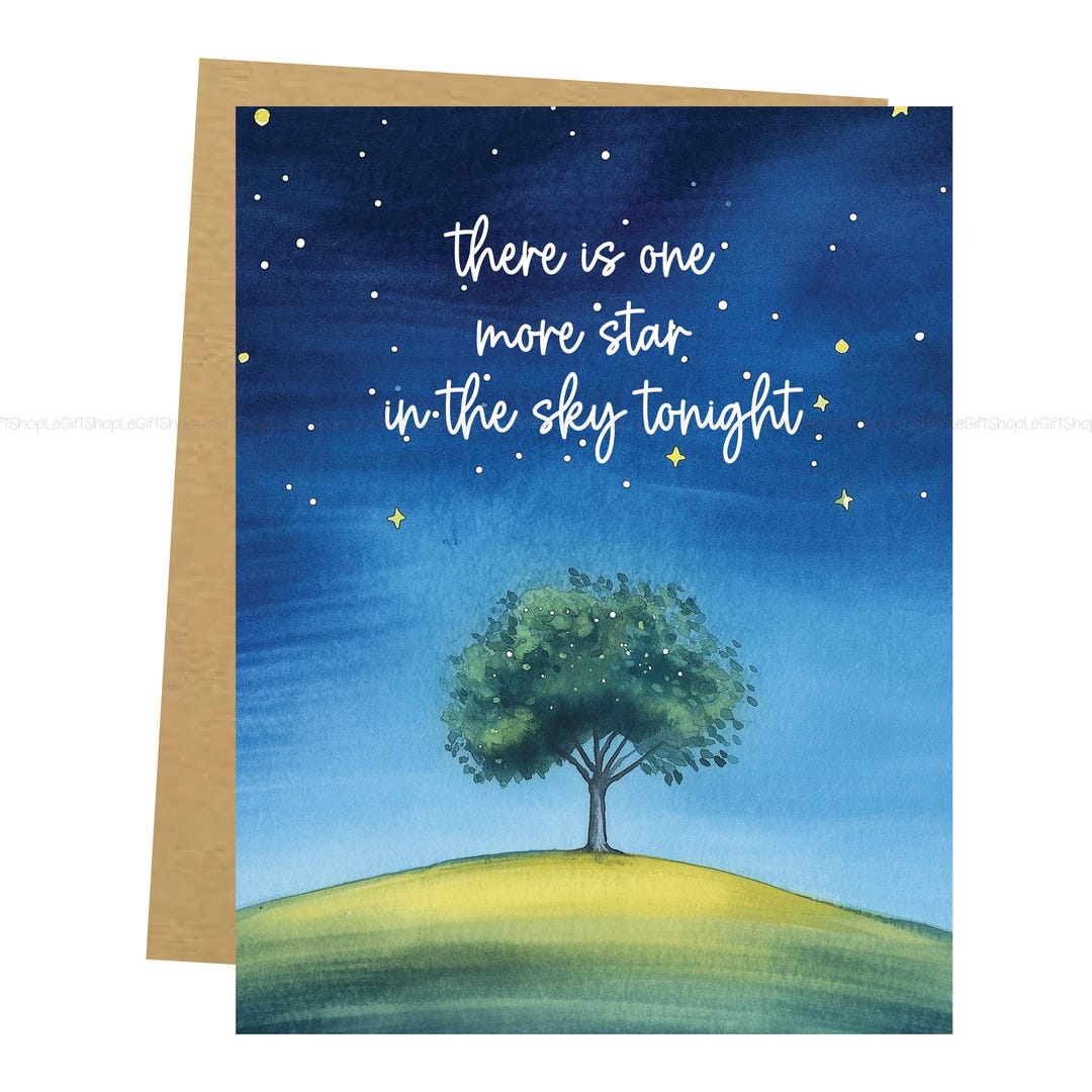 Sympathy Card / Another Star in the Sky / Condolence Message - Etsy