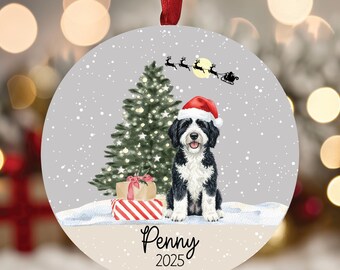 Personalized Sheepadoodle Christmas Ornament, Custom Dog Name Ornament ...
