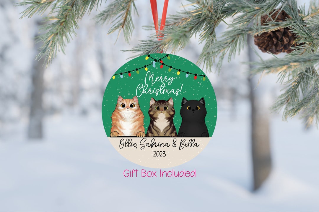 Cat Christmas Ornament - Etsy