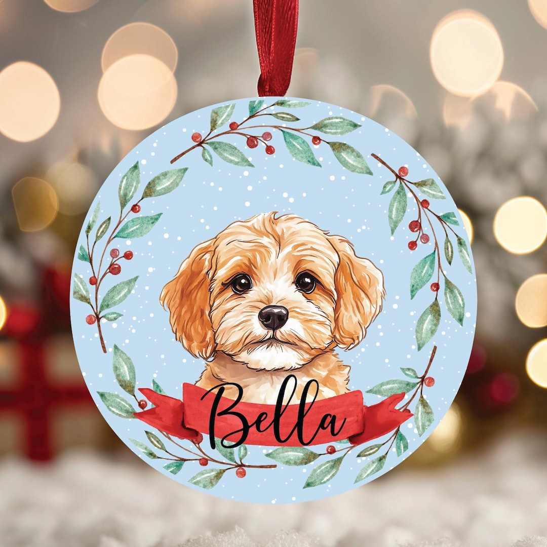 Personalized Cavapoo Christmas Ornament / Watercolor Dog Lovers Gift - Etsy