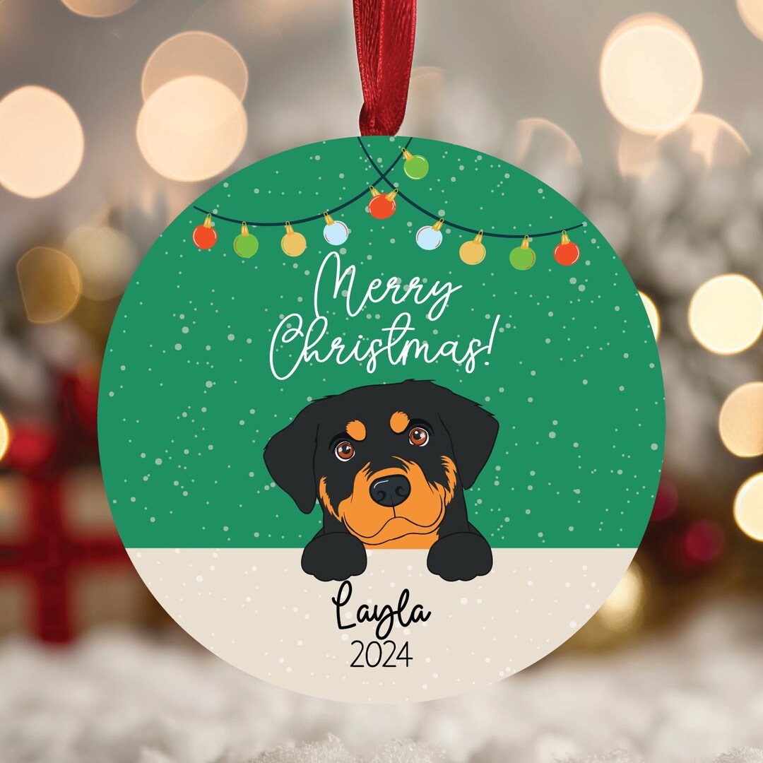 Rottweiler Christmas Ornament / Personalized Dog Mom Dad Gift / Gift ...