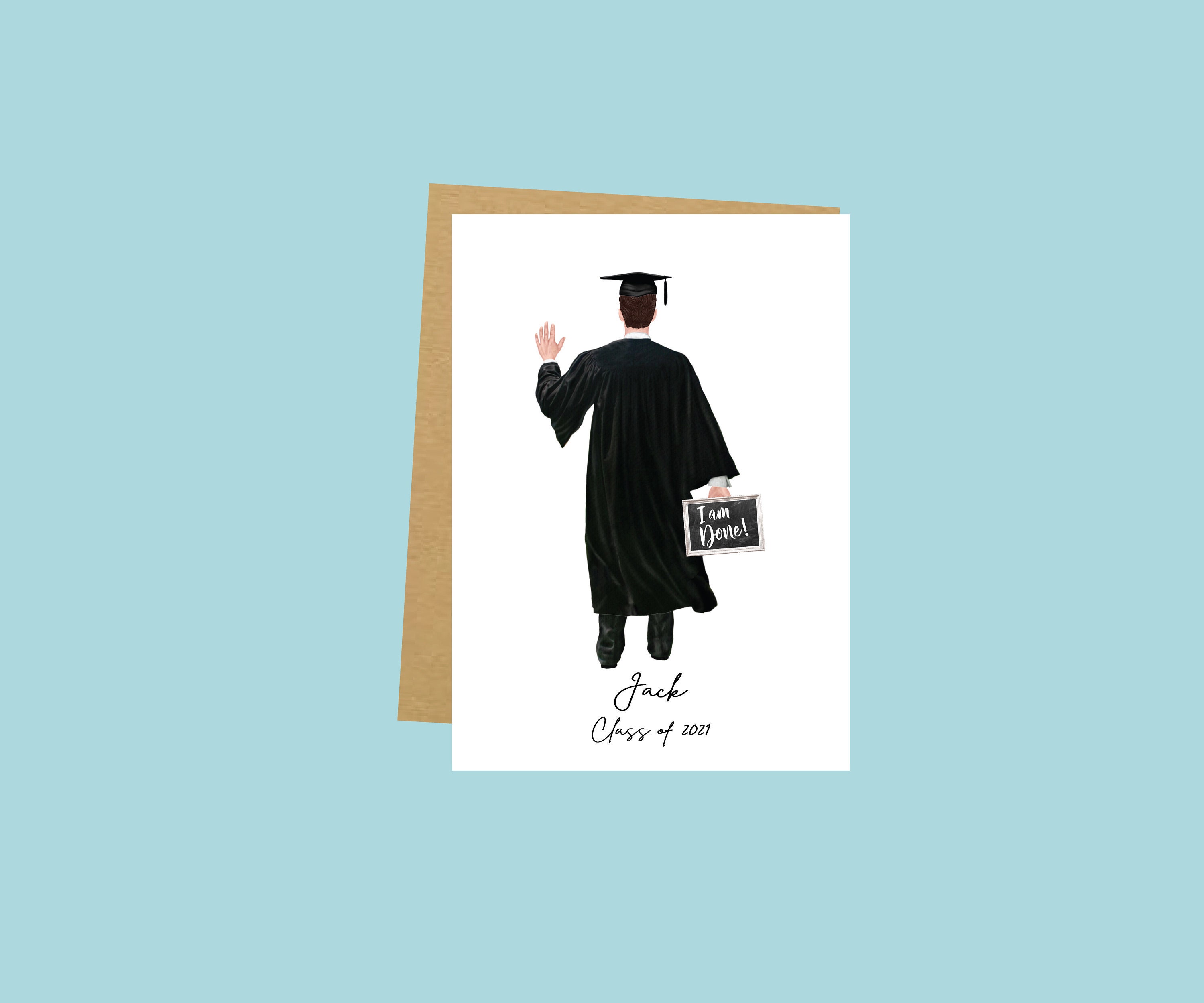 Graduation Card for Males / Personalized | Etsy