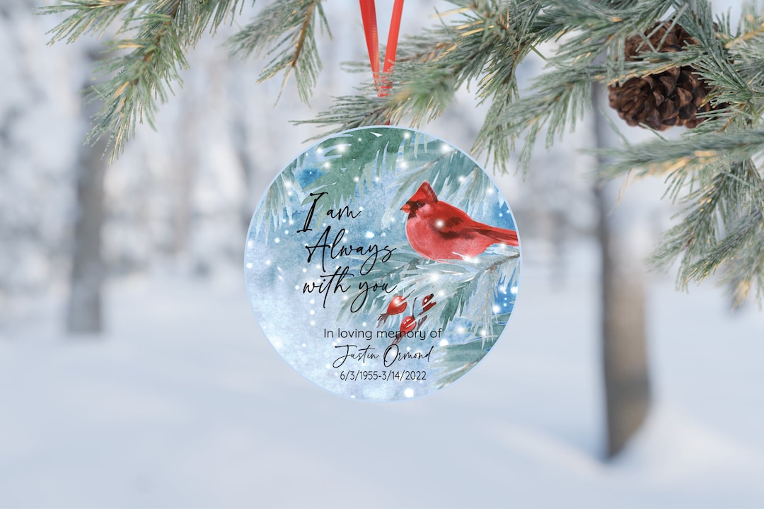 Personalized Cardinal Memorial Ornament gift Box Included - Etsy