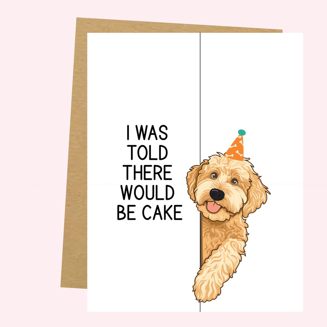 Funny Goldendoodle Birthday Card - Etsy