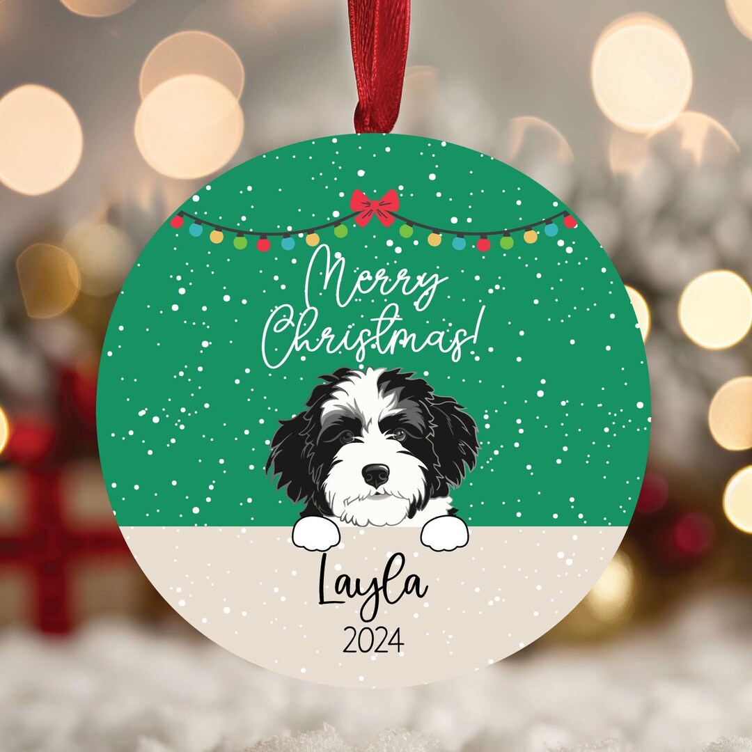 Sheepadoodle Christmas Ornament / Personalized Dog Mom Dad Gift / Gift ...