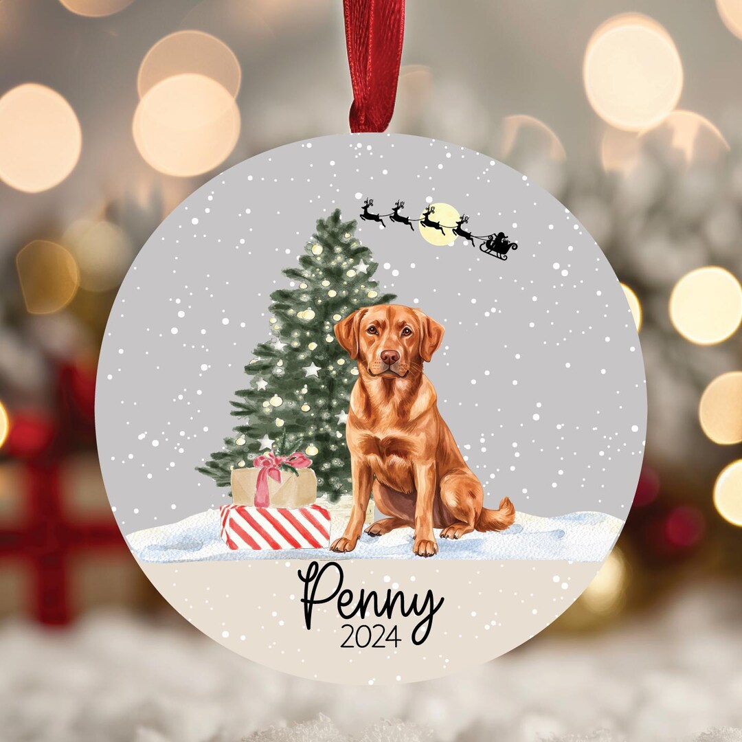 Fox Red Labrador Christmas Ornament / Personalized Gift for Dog Lovers ...