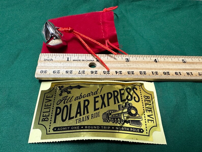 Set of 12 Polar Express Ticket and Bell Themed Party Favors, Winter ...