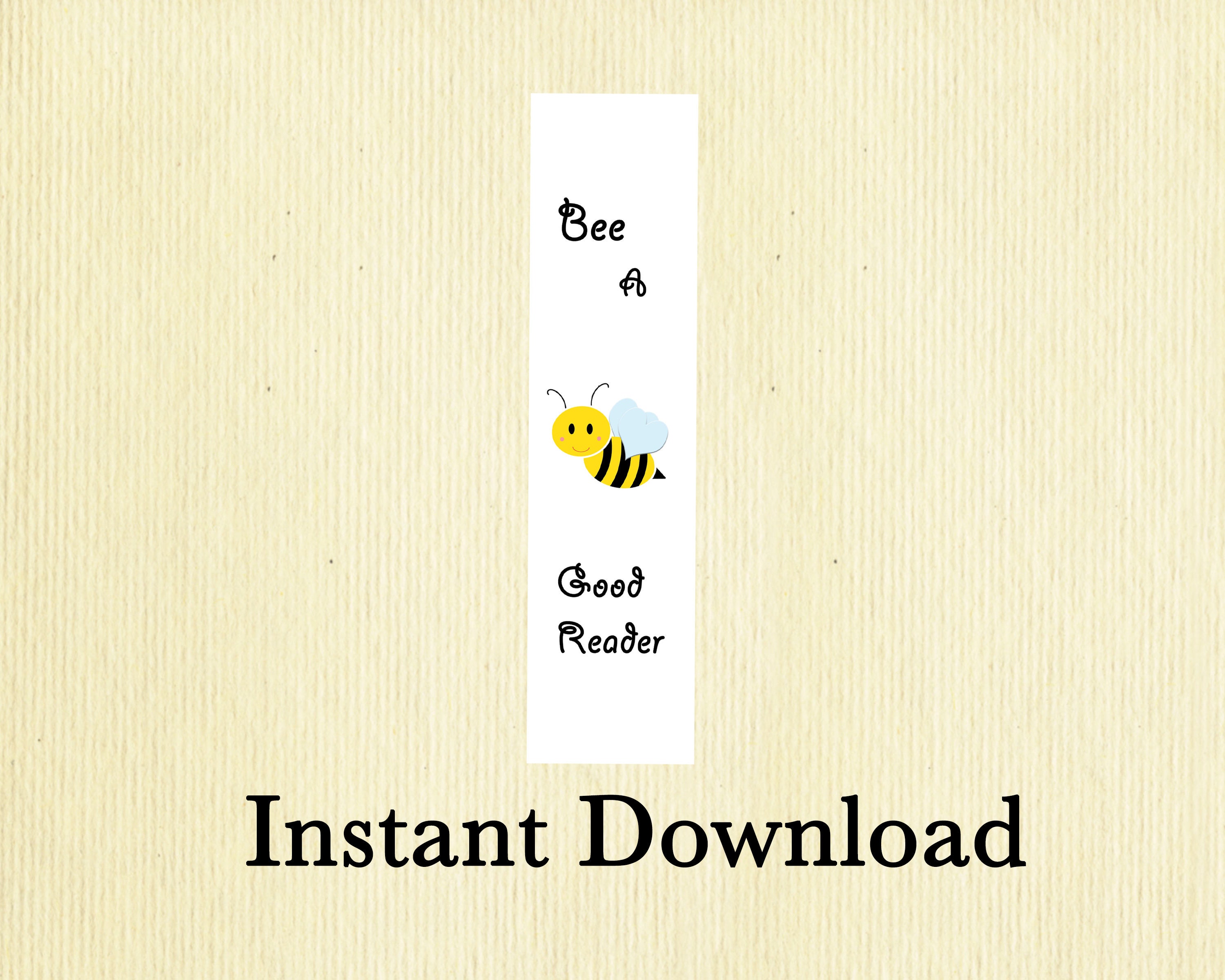 Printable PDF - Bee A Good Reader Bookmark, Instant Download, Read ...