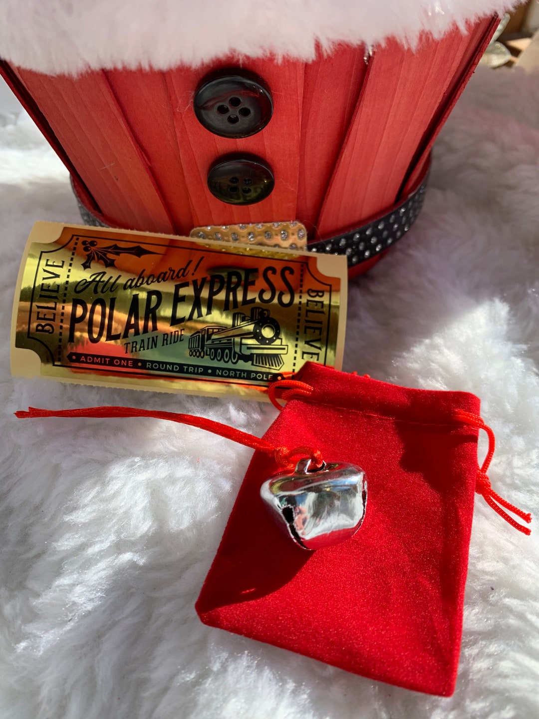 Set of 12 Polar Express Ticket and Bell Themed Party Favors, Winter ...