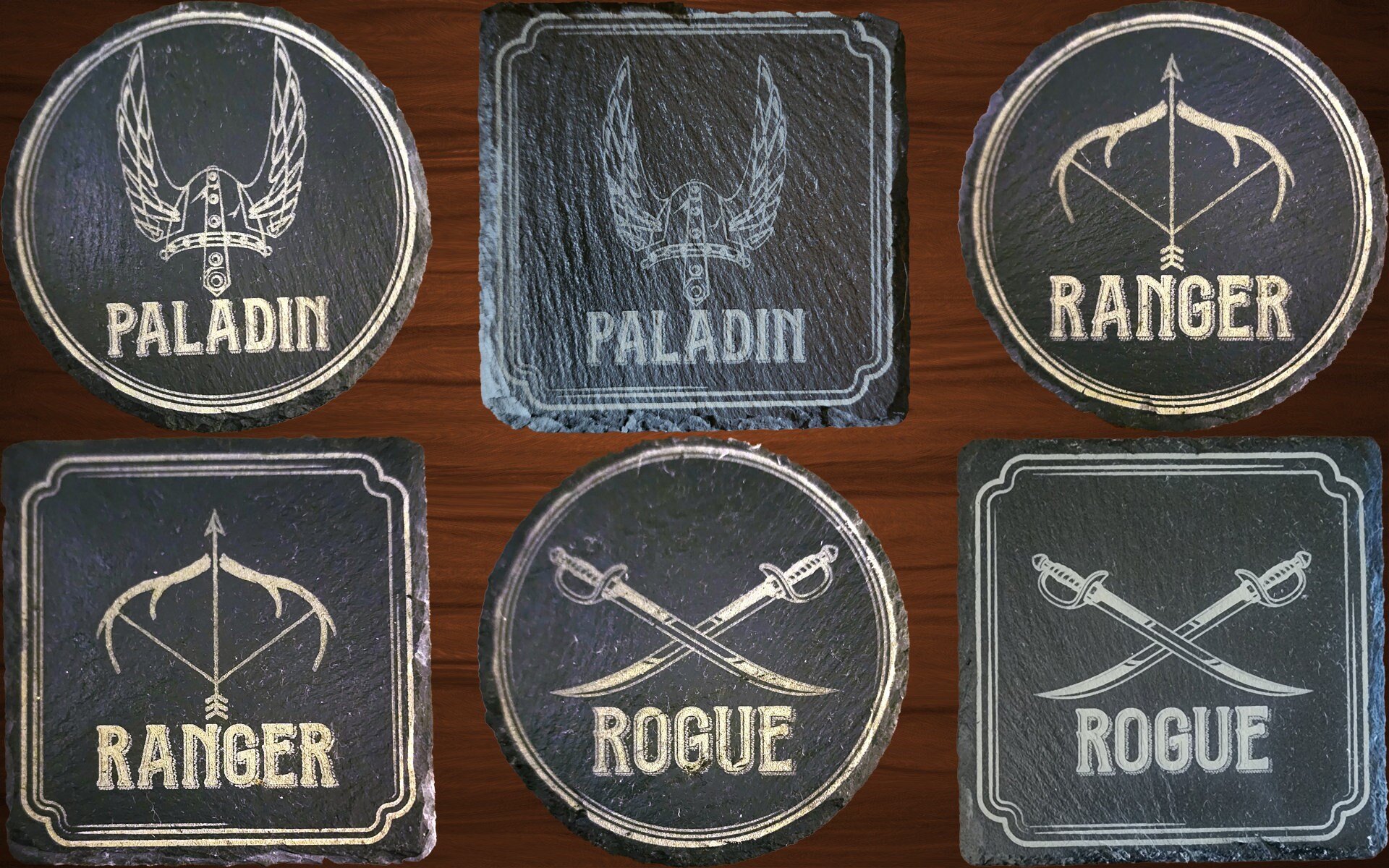 Dungeons and Dragons D&D DND Slate Coasters - Etsy
