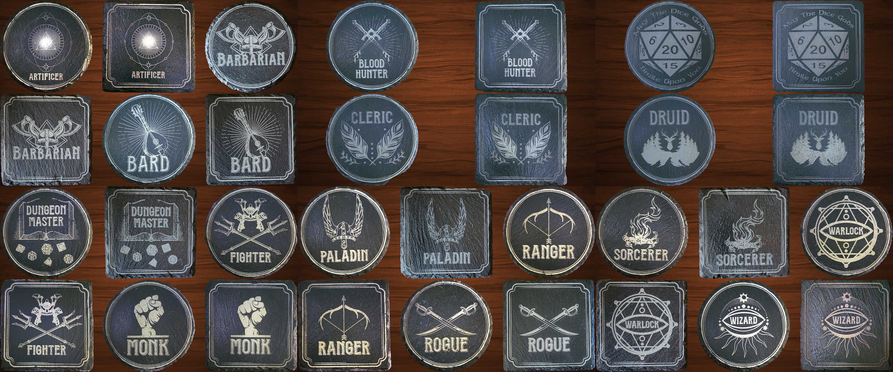 Dungeons and Dragons D&D DND Slate Coasters - Etsy