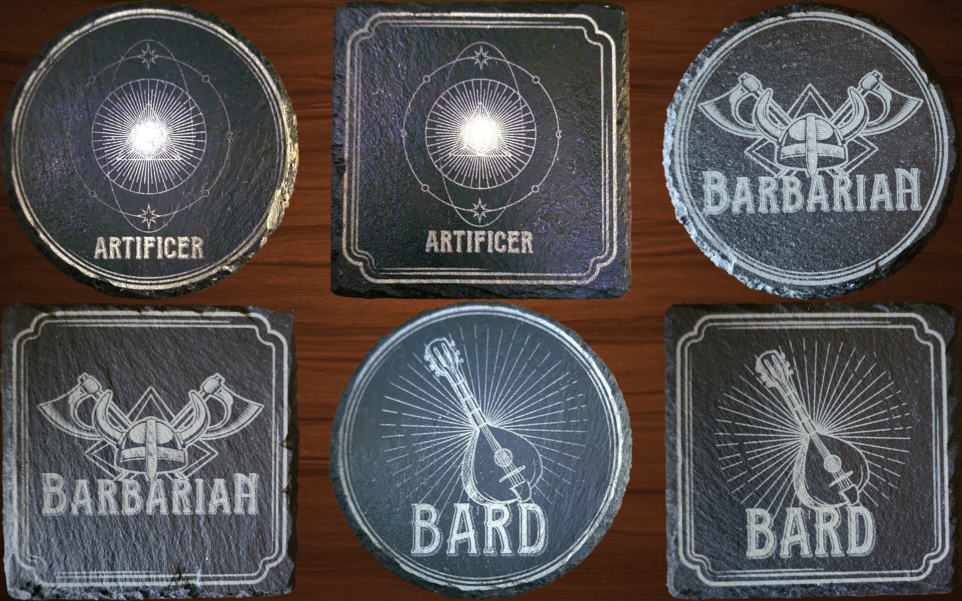 Dungeons and Dragons D&D DND Slate Coasters - Etsy