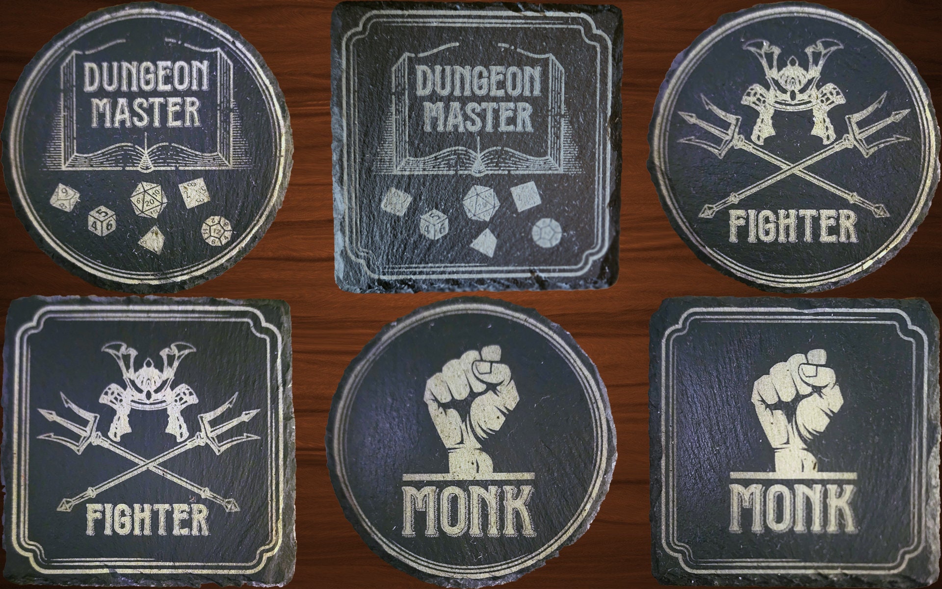 Dungeons and Dragons D&D DND Slate Coasters - Etsy
