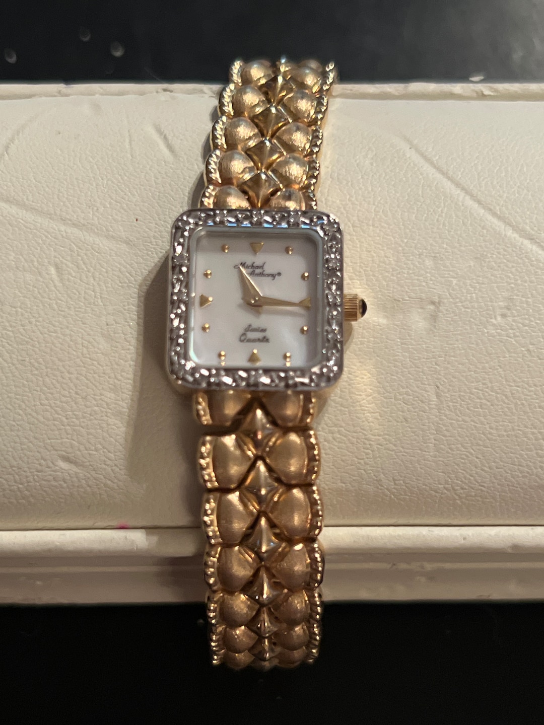 Vintage Micheal Anthony Diamond Gold Watch - Etsy