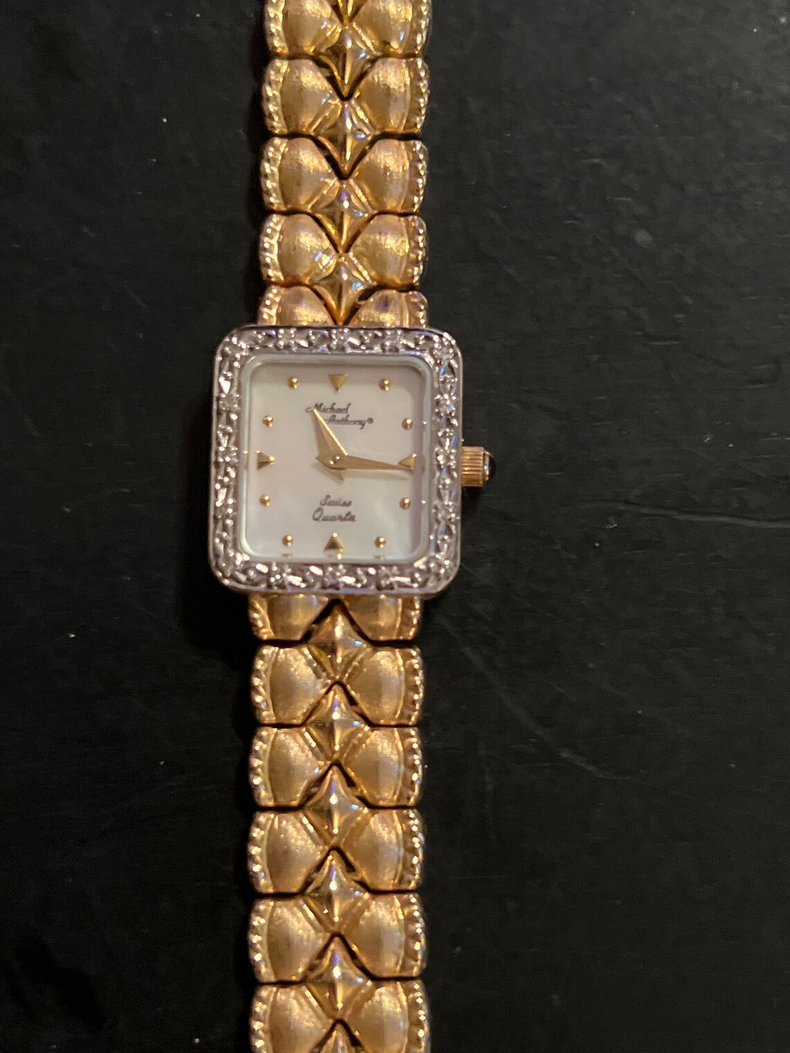 Vintage Micheal Anthony Diamond Gold Watch - Etsy