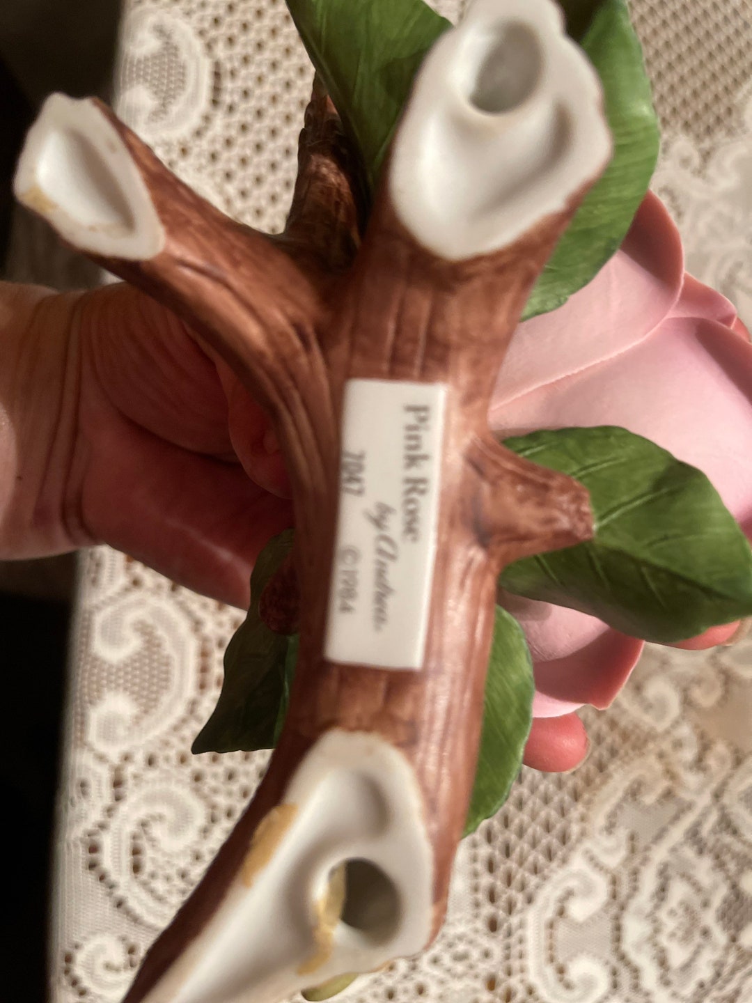 Capodimonte N Crown Porcelain Rose Flower on Stem Italy - Etsy