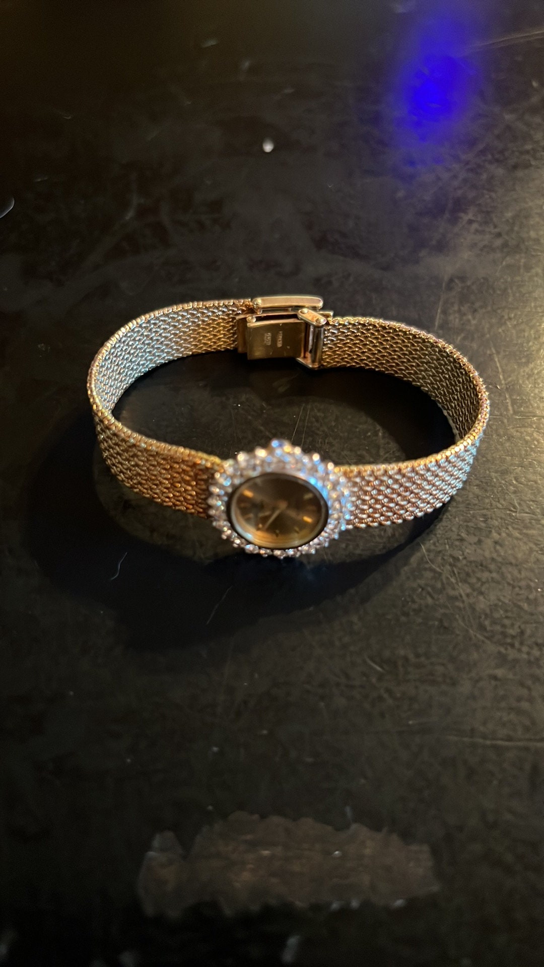 CYMA Diamond Bezel 14kt Gold Ladies Watch - Etsy