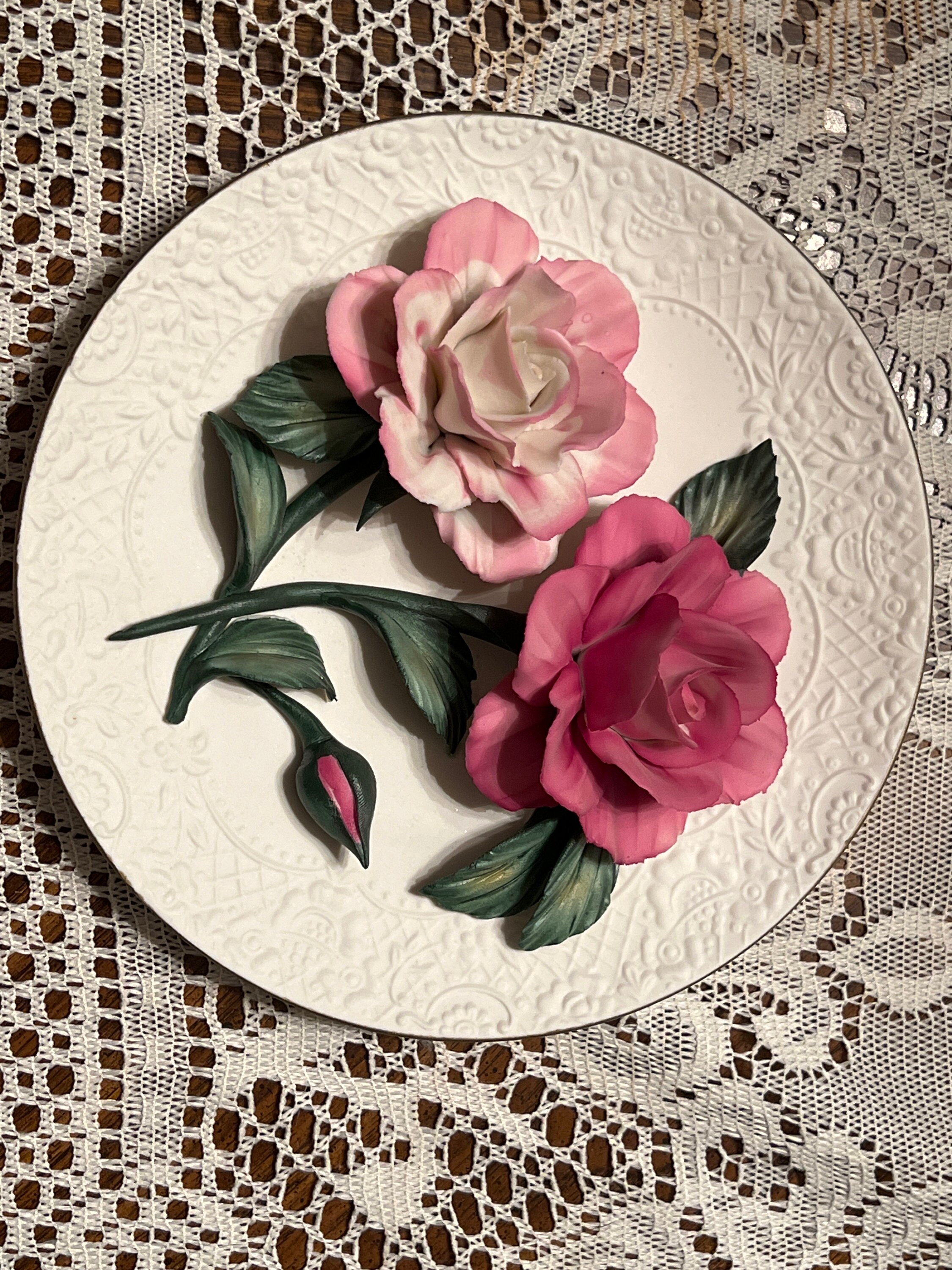 The Silver Lavender Roses of Capodimonte - Etsy