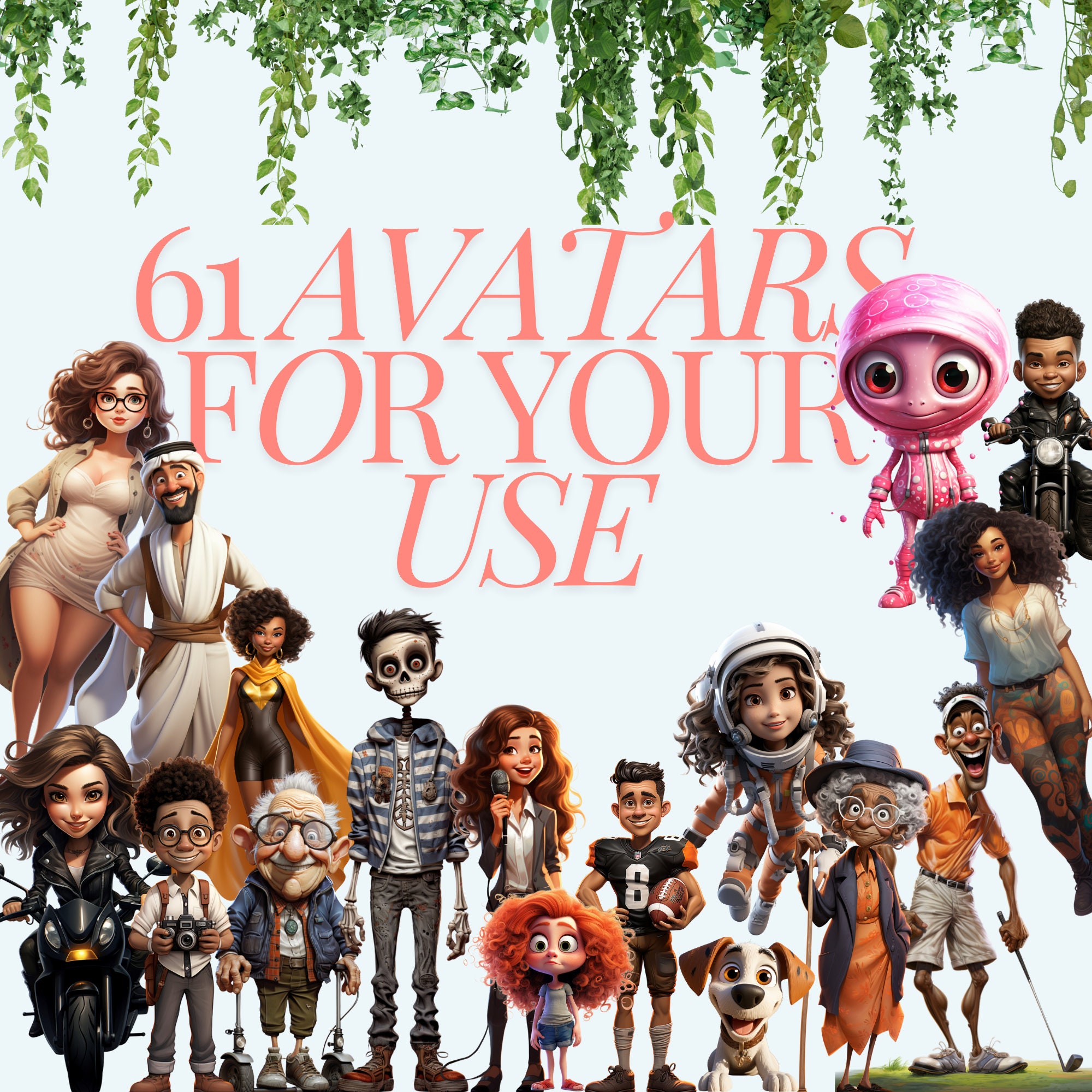 3d Pixar Style Avatars, Clipart, Animated Video, Faceless Videos ...