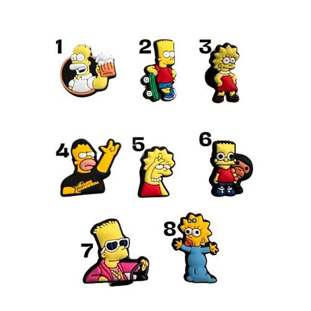 The Simpsons Croc Charms - Etsy