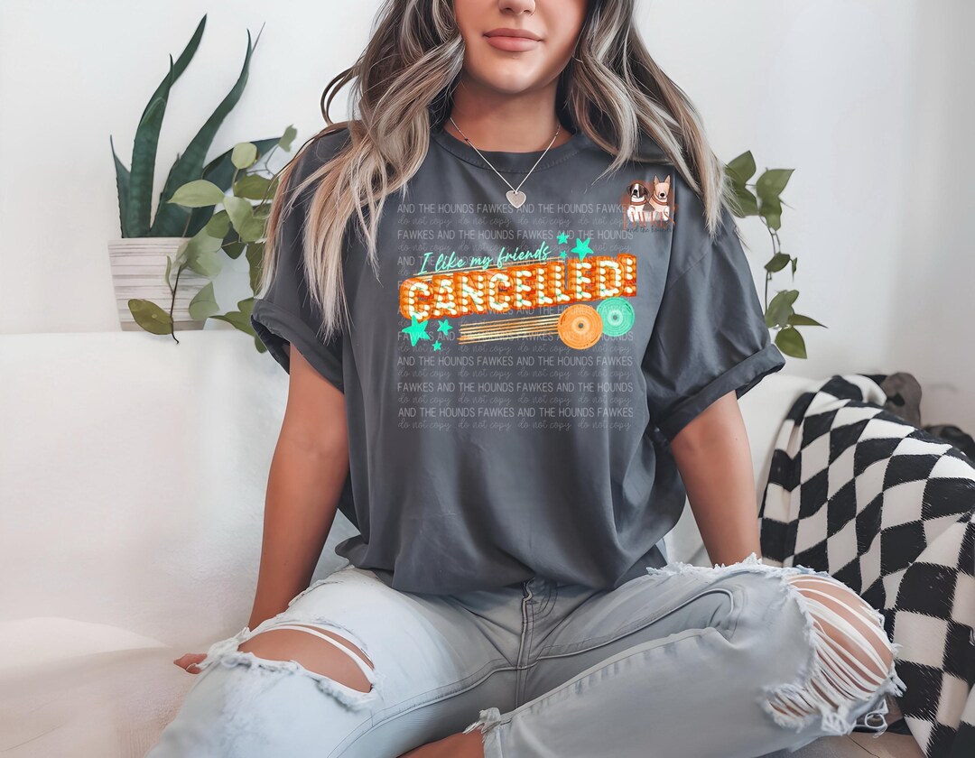 I Like My Friends Cancelled PNG Full Color - Etsy