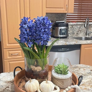Silk Floral Hyacinths Arrangement/hyacinths Centerpiece/hyacinths/faux ...
