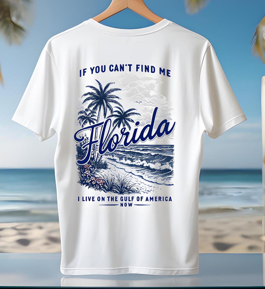 Gulf of America Unisex Heavy Cotton Tee, Casual Summer Shirt, Florida ...