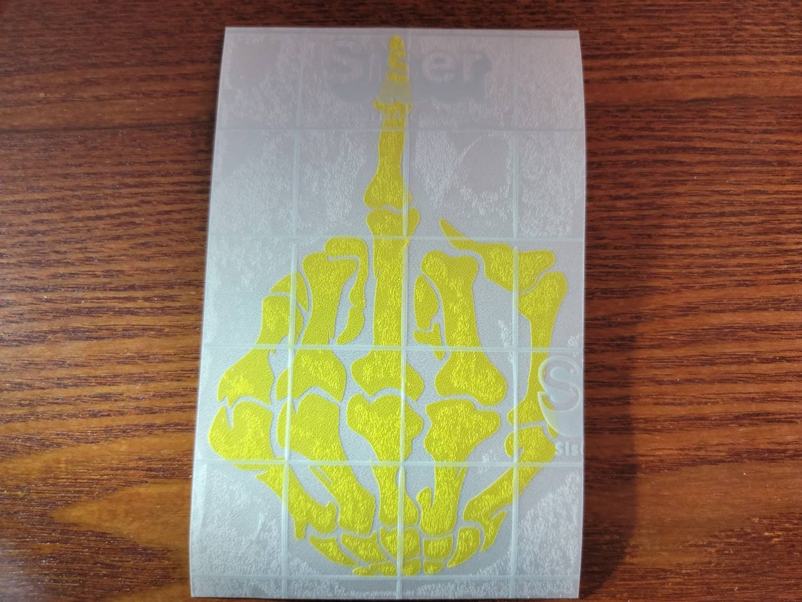 Bones Middle Finger Decal / Sticker | Etsy