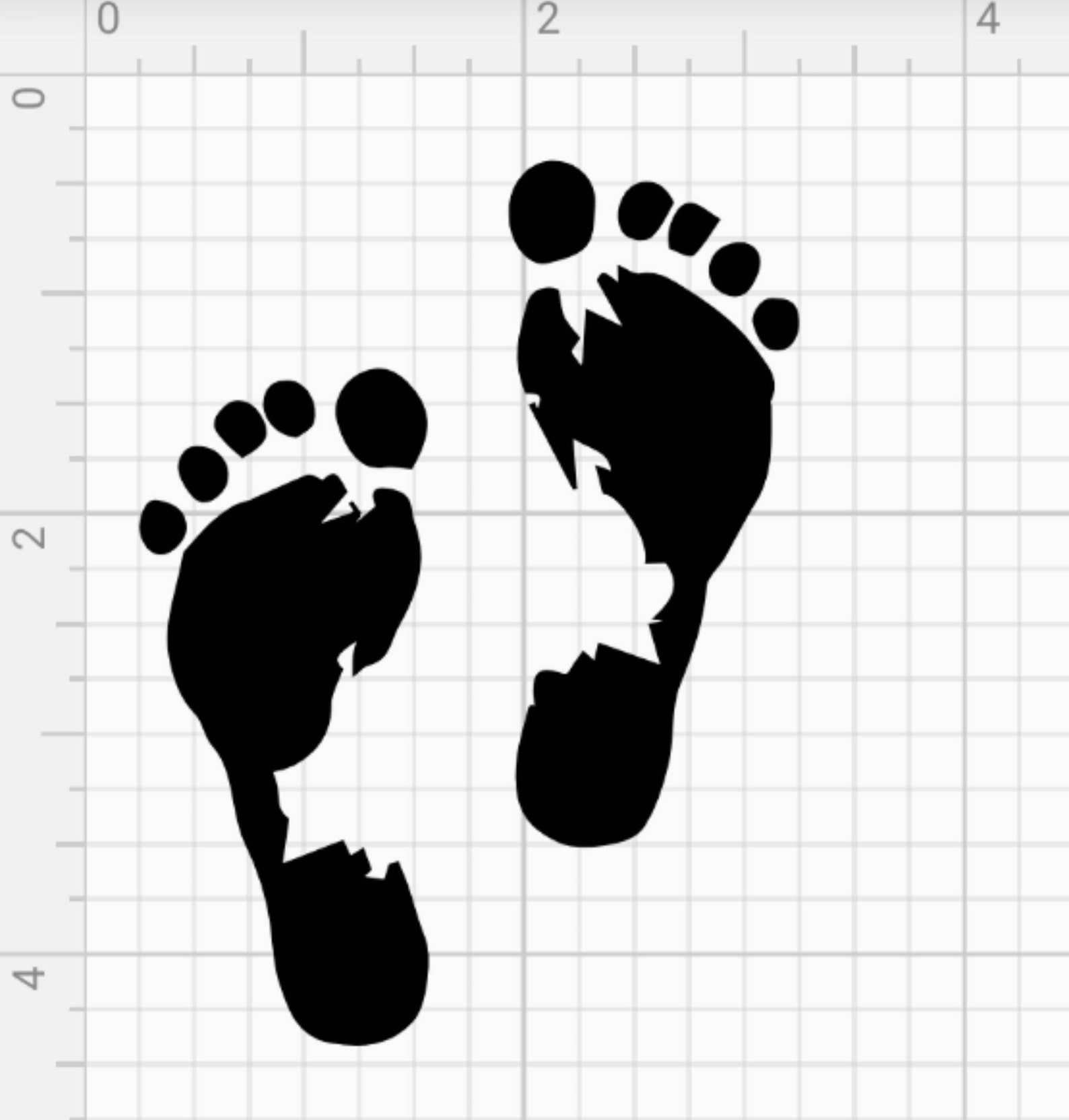 Footprint Decal Sticker for Cars Truck Windows Laptops Phones Any Flat ...