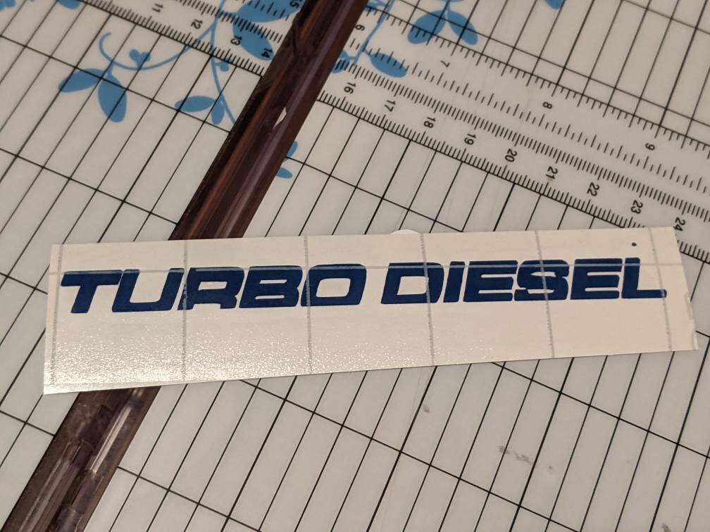 Turbo diesel decal/ sticker. Made with orical 651 vinly for | Etsy