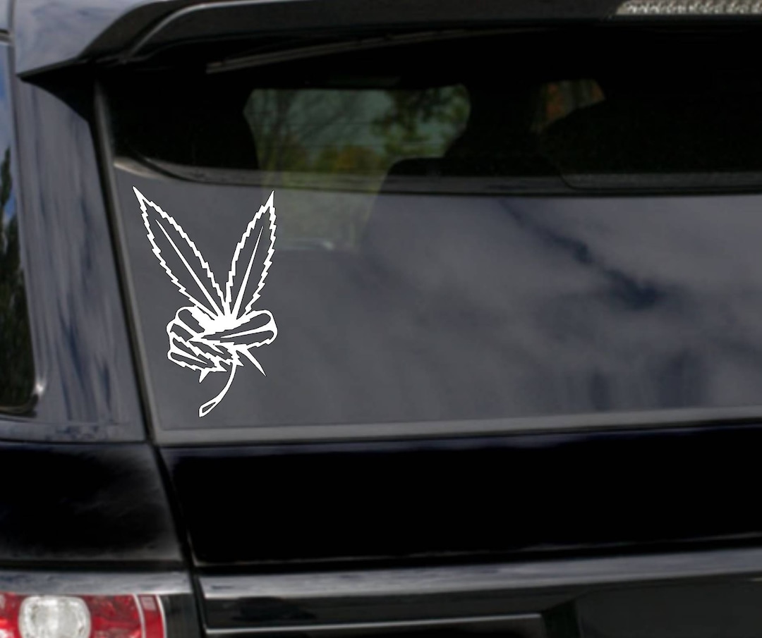 Weed Leaf Peace Decal, Marijuana Decal, Weed Sticker, Laptop Decal ...