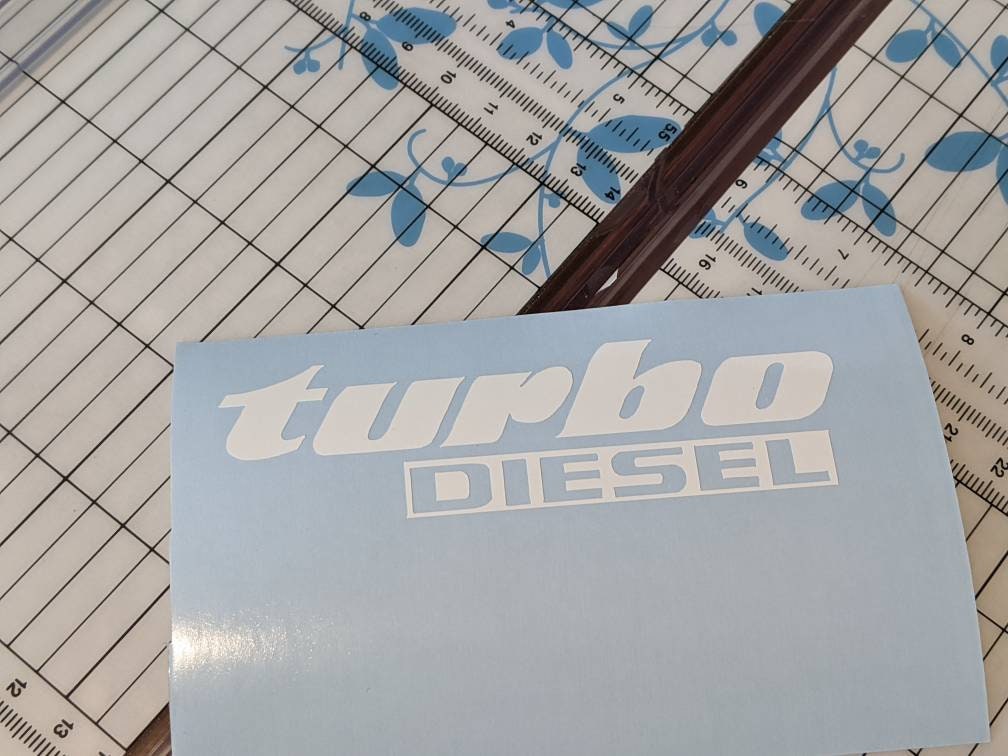 Turbo diesel decal/ sticker. Made with orical 651 vinly for | Etsy