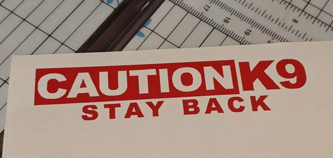 Caution K9 Dog Decal / Sticker | Etsy