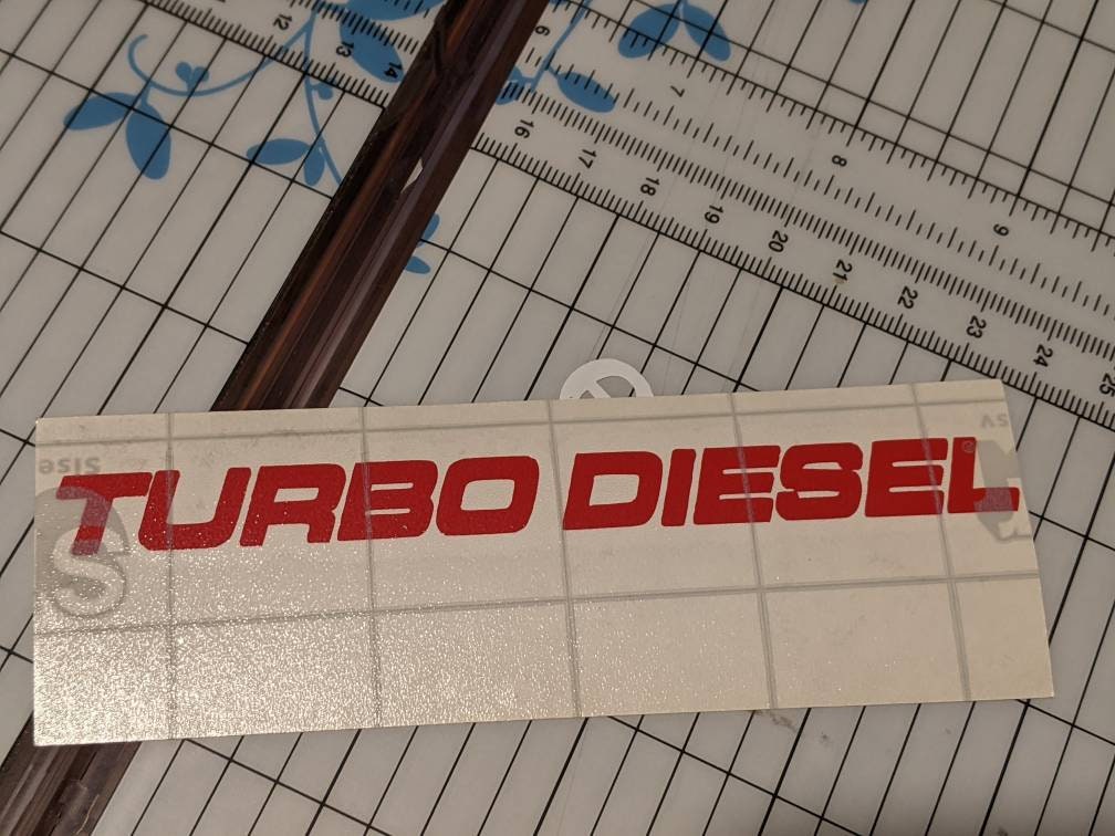 Turbo diesel decal/ sticker. Made with orical 651 vinly for | Etsy