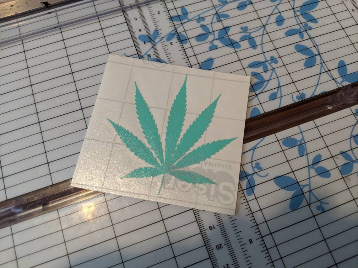 Weed Leaf Decal Marijuana Decal Weed Sticker Laptop Decal | Etsy