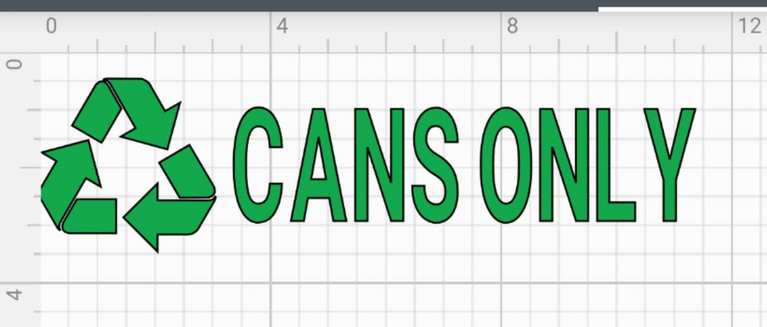 Recycling Cans Only Decal / Sticker. Sticks to Almost Any Flat Surface ...