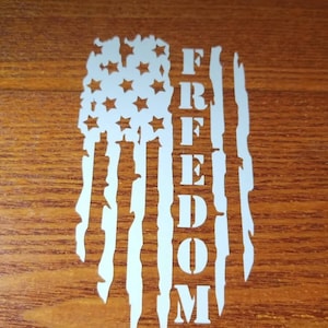 Distressed American Flag Freedom. Multi Color Decal / Sticker Police ...