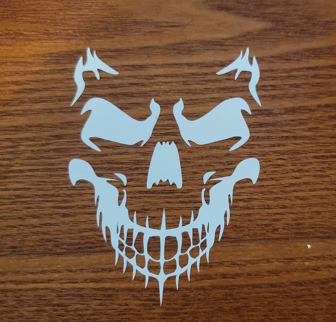 Eval Skull Bones Decal / Sticker. Scary Face Decals Vinly for Cars ...
