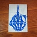 Bones Middle Finger Decal / Sticker - Etsy