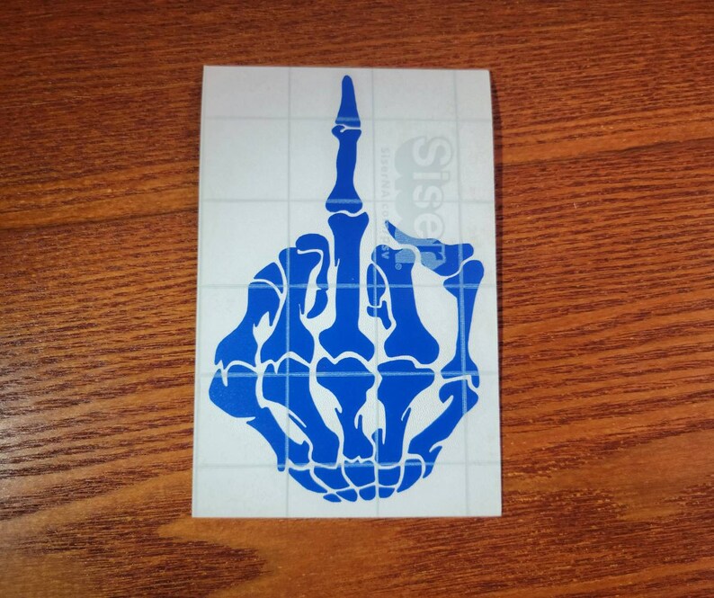 Bones Middle Finger Decal / Sticker | Etsy