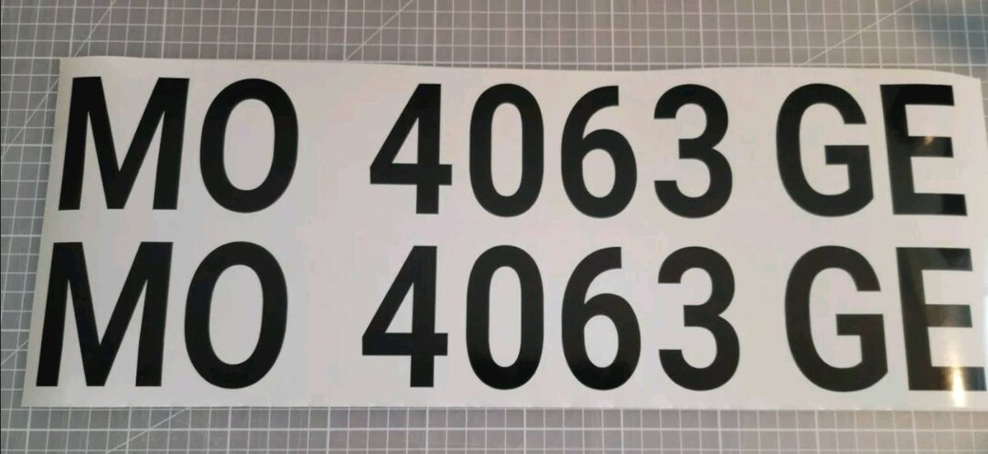 Boat Registration Numbers (set of 2) Decal, Stickers 3" by 19" - Etsy