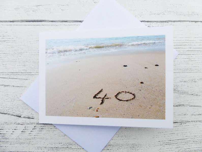 40 in Sand Blank Greeting Card - Etsy