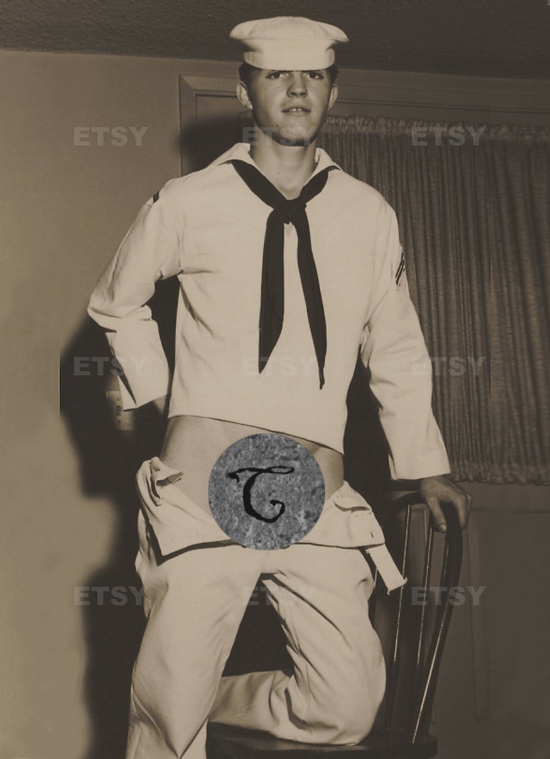 US Sailor returns home 1940s Male Nude Photograph Print Naked | Etsy