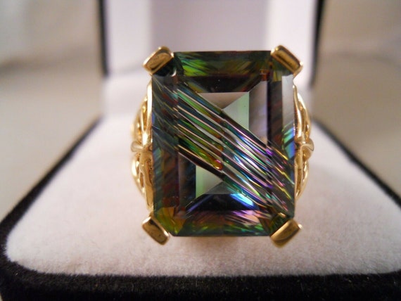 John C Rinker JCR Heavy Wide 14k Yellow Gold 15ct Eme… - Gem