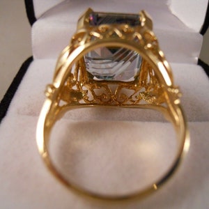 John C Rinker JCR Heavy Wide 14k Yellow Gold 15ct Emerald Mystic Topaz ...